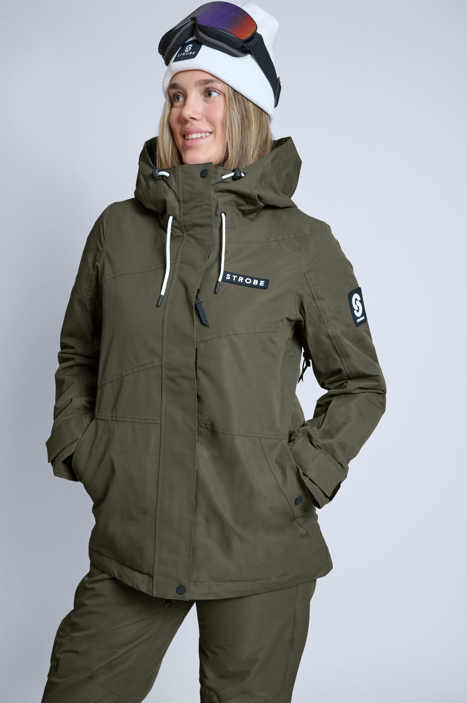 Aura Ski Jacket Olive Green - Women's - Strobe