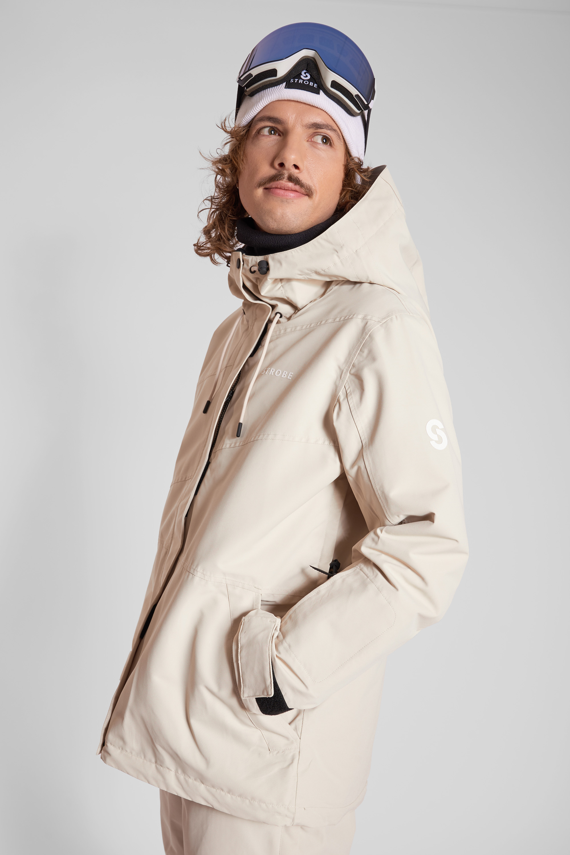 Aura Ski Jacket Lt Beige - Men's - Strobe